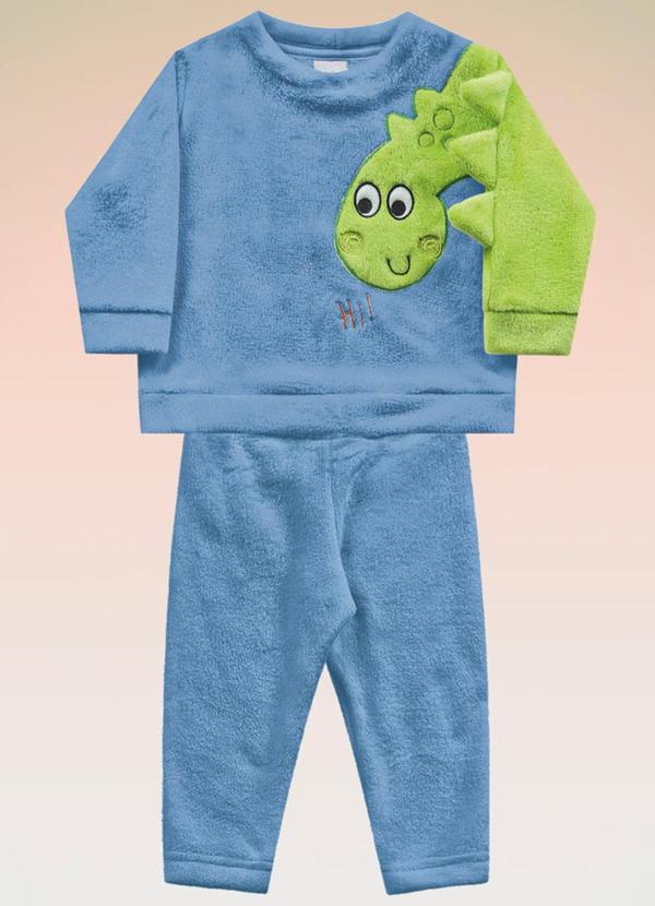 Conjunto Blusão e Calça Bebê Azul - Fakini Kids