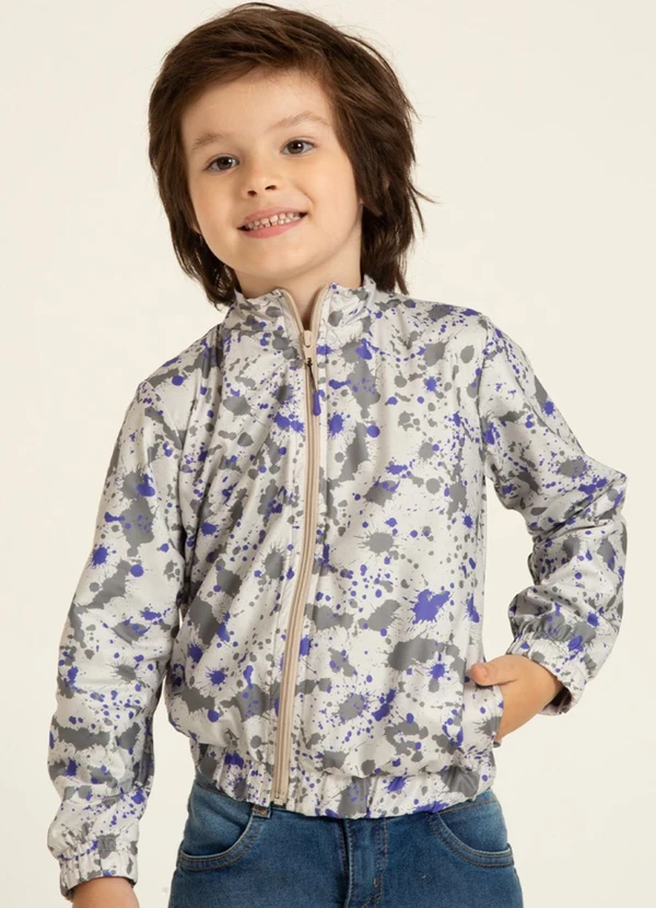 Jaqueta com Estampa Sublimática Cinza - Cativa