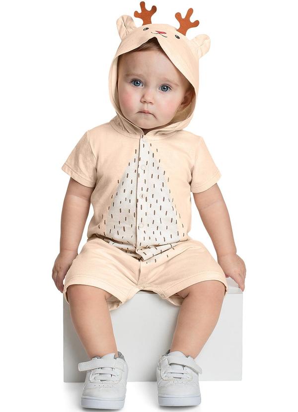 Macaquinho de Rena para Bebê Menino Bege - Quimby