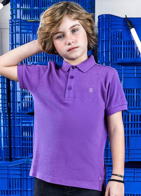 Camiseta Polo Roxa - TexBrands