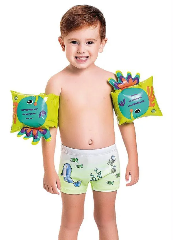 Sunga Boxer Menino Praia Verde - Fakini Kids