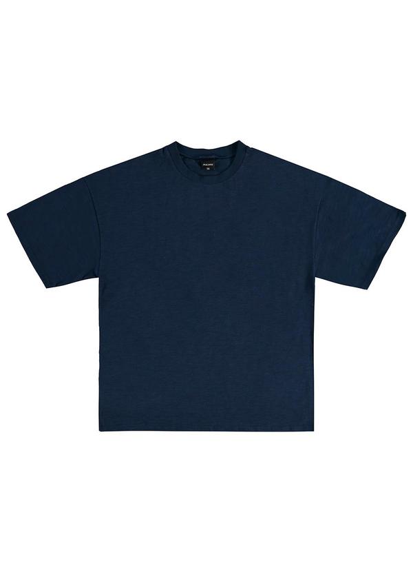 Camiseta Oversized Bever Look Back Teen Azul Mari - Malwee Kids