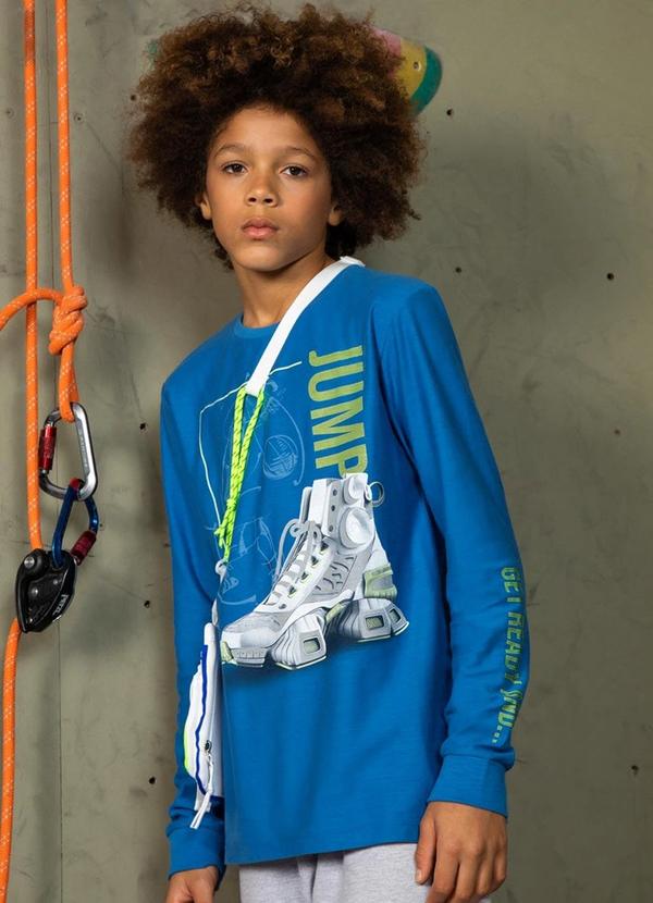 Camiseta Teen Menino Azul - Lemon