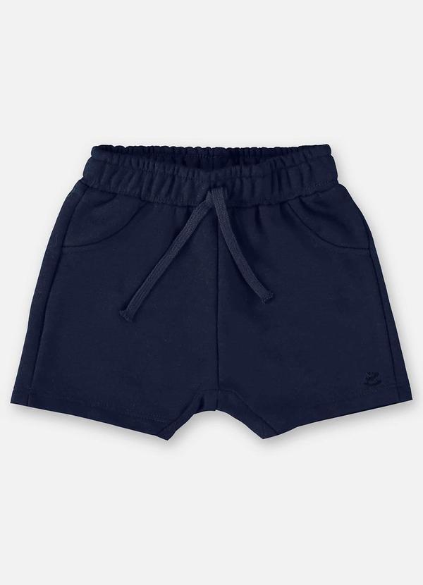 Short para Bebê Menino em Moletom Azul - Up Baby