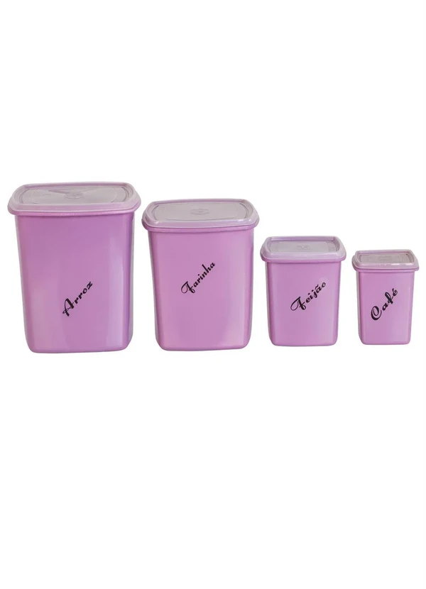 Kit Potes Herméticos Fruti 4 Peças - Lar&Lazer